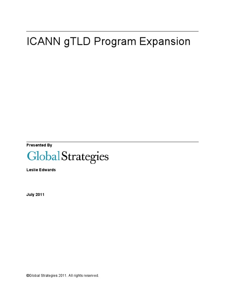 ICANN GTLD Program Expansion | PDF | Domain Name | Application Layer ...