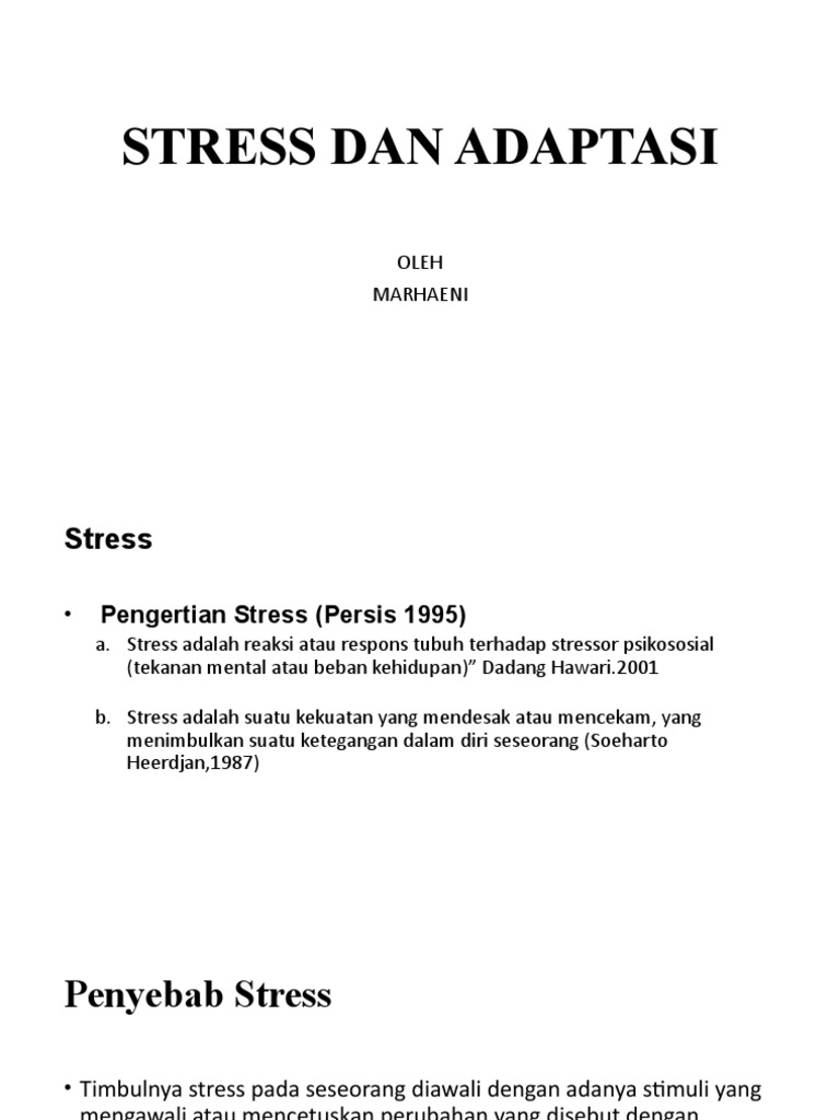 Stress Dan Adaptasi | PDF
