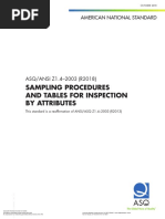 C 0 Sampling Plans-INDEX VALUES - Associated AQLS | PDF