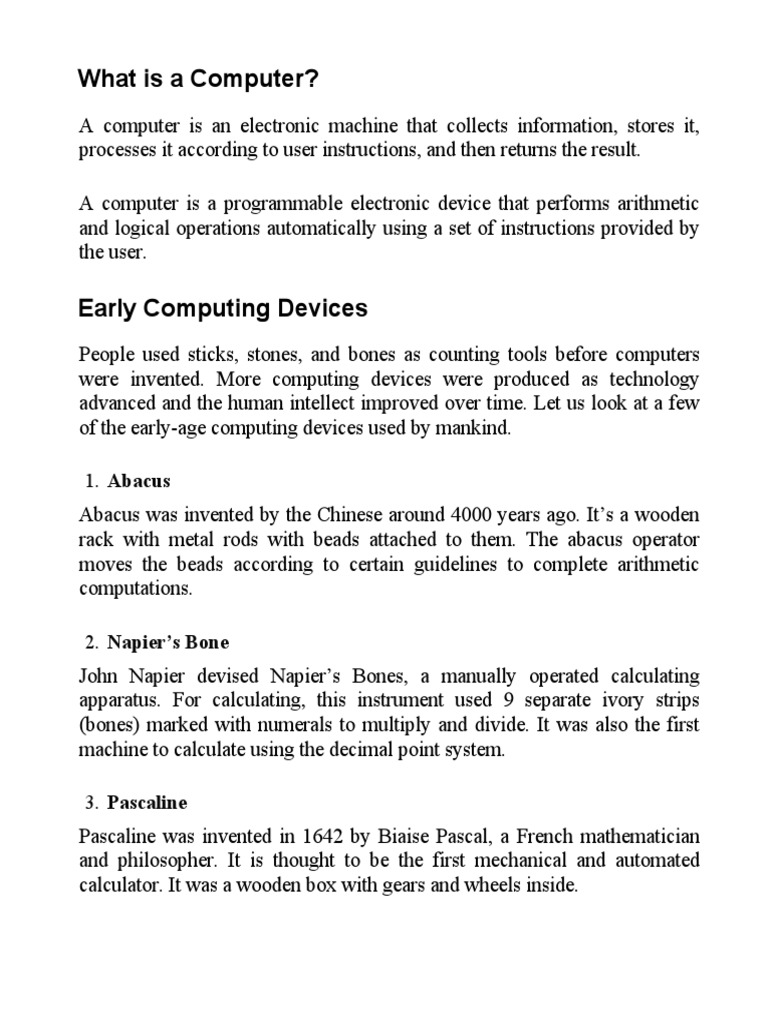 History of Computer | Download Free PDF | Personal Computers ...
