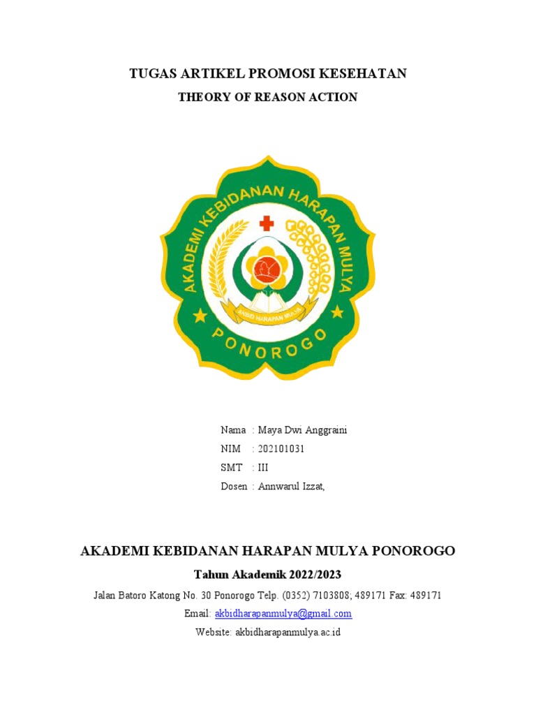 Sejarah Theory of Reason Action | PDF | Pengembangan Diri