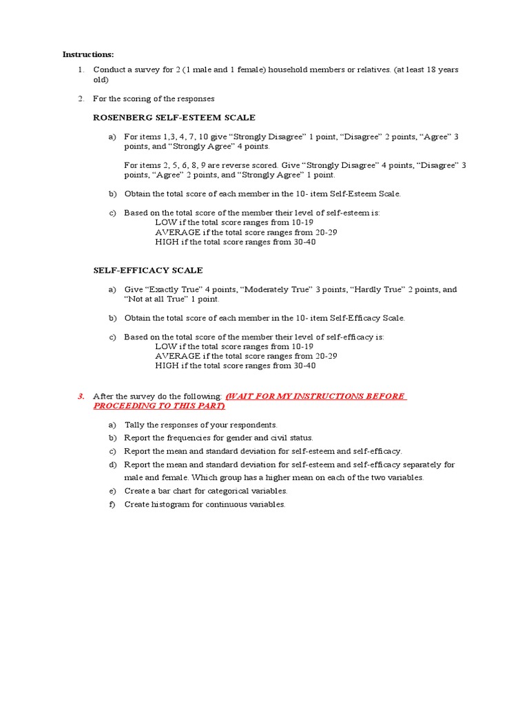 Data Collection and Presentation | PDF | Self Esteem | Psychological Concepts