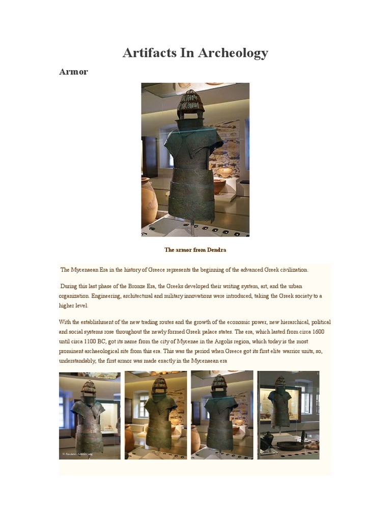 Mycenaean Dendra Armor Insights | PDF | Mycenaean Greece | Archaeology