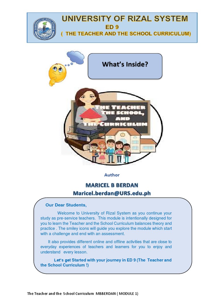 Ed 9 | PDF | Curriculum | Teachers