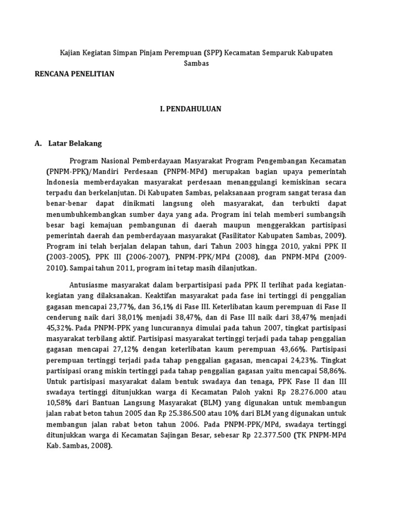 Contoh Proposal Simpan Pinjam | PDF