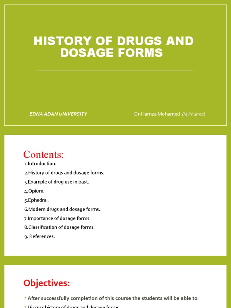 1.history of Drugs and Dosage Forms | PDF | Emulsion | Topical Medication