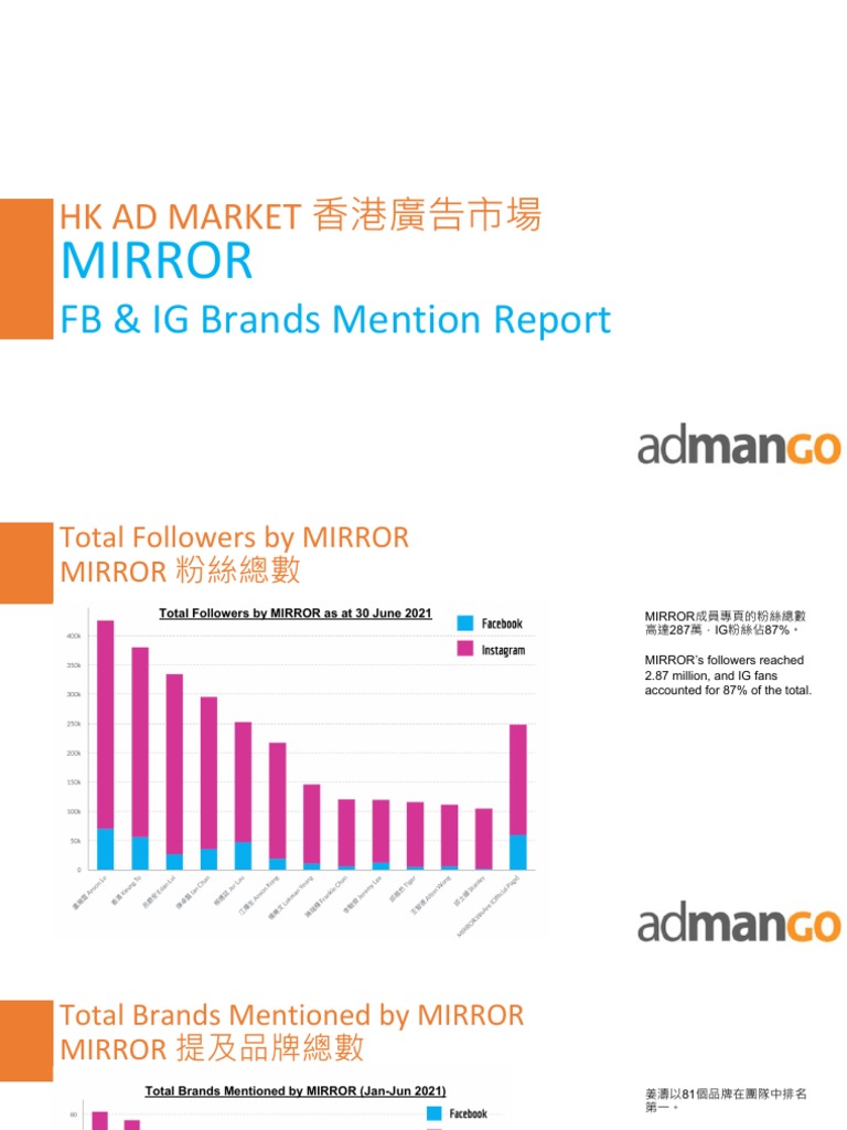 Mirror FB and Ig Brands Mention Reporte | PDF