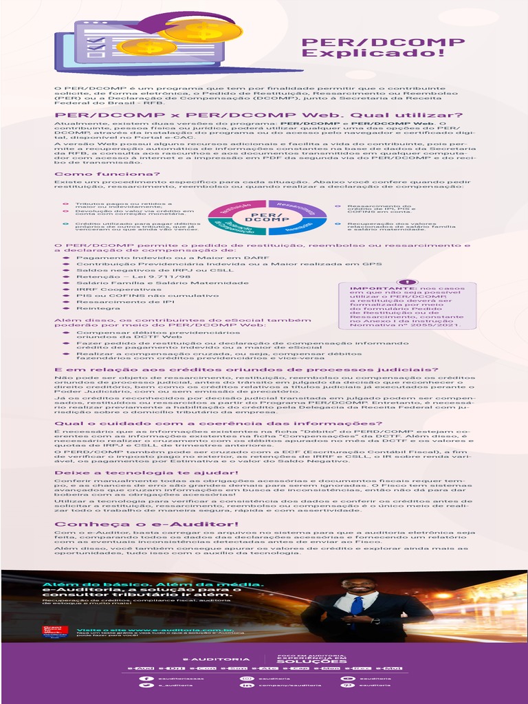Infografico - Per Dcomp Explicado | PDF | Internet | Crédito