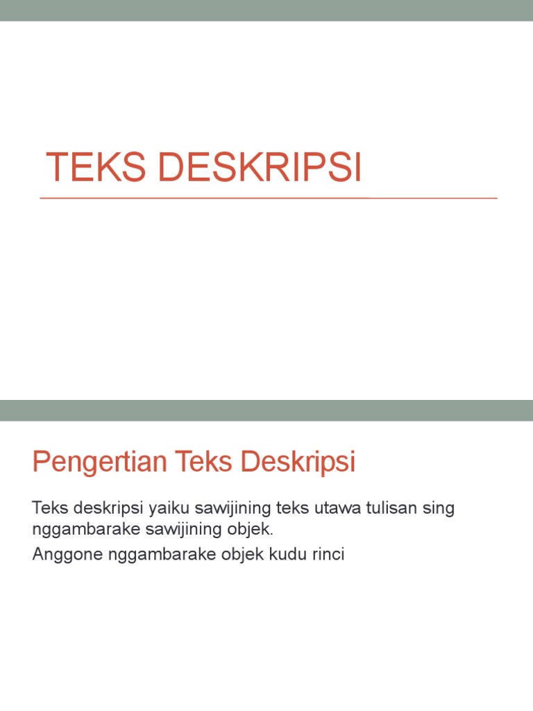 Teks Deskripsi | PDF
