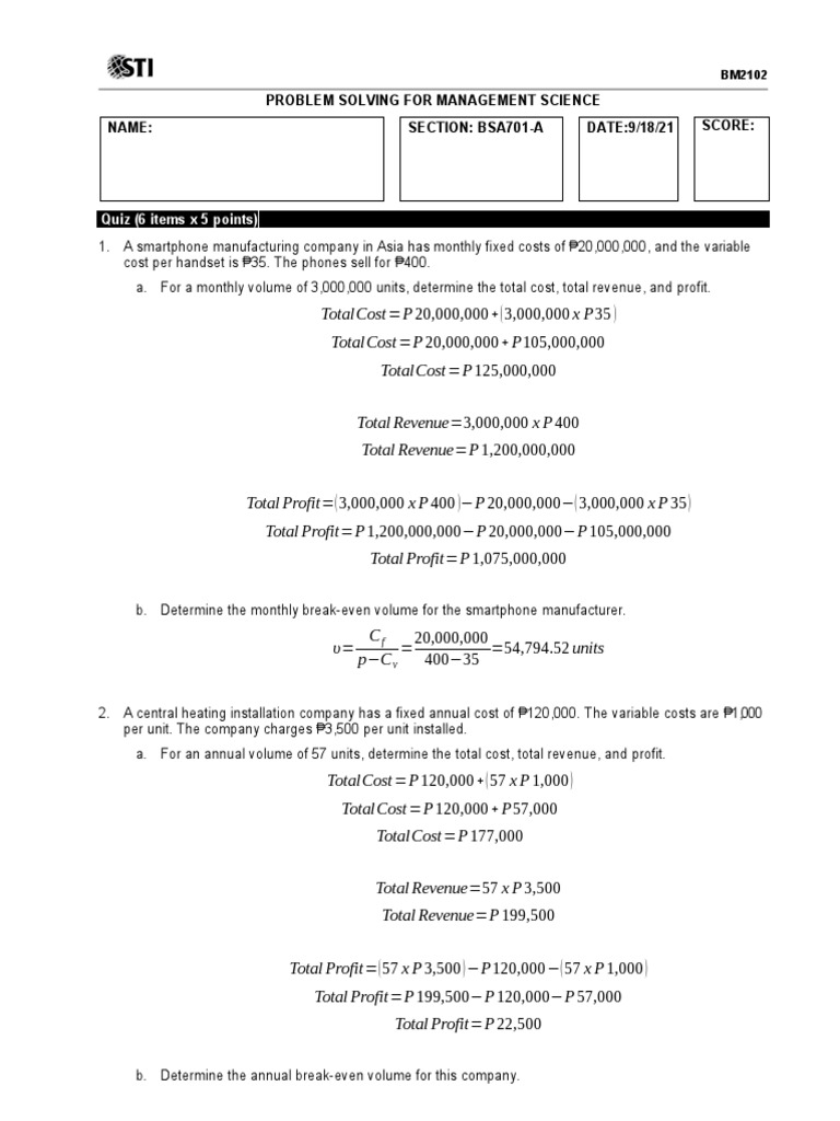 01 Problem Solving 1 | PDF | Business