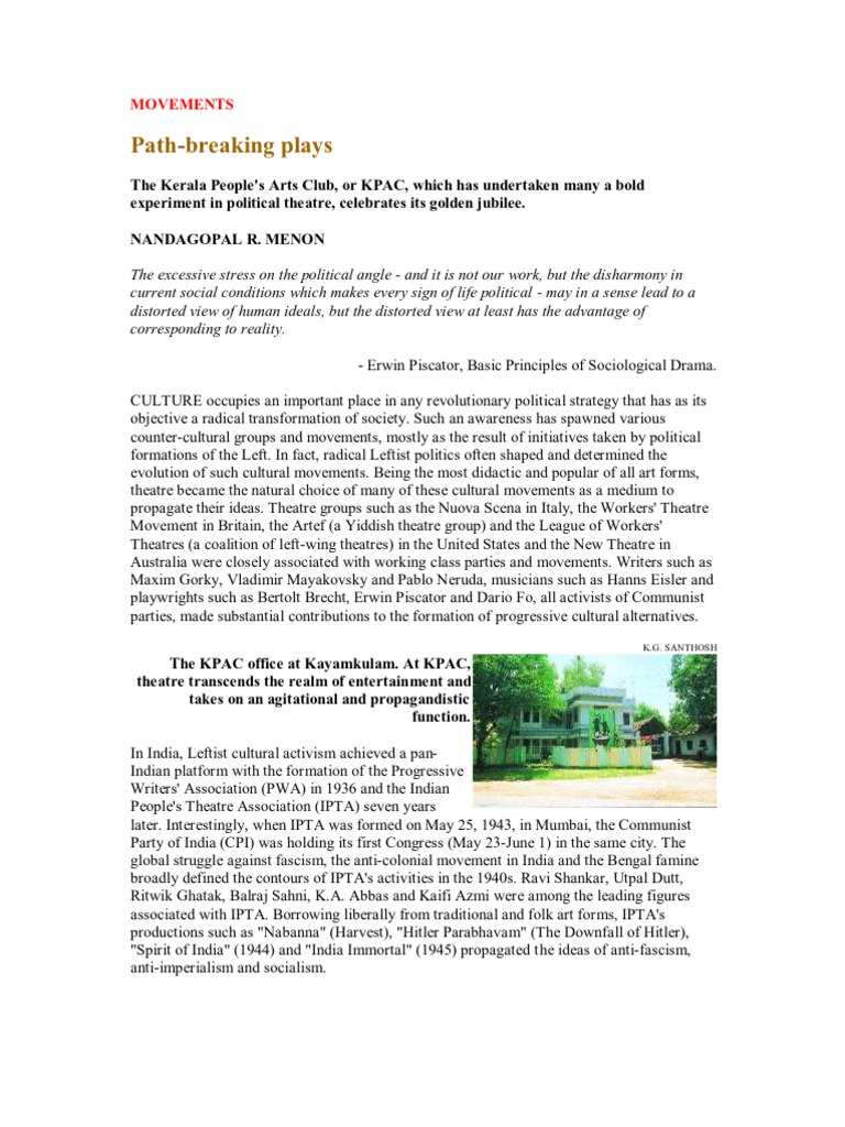 Kpac Drama | PDF | Theatre | Entertainment (General)