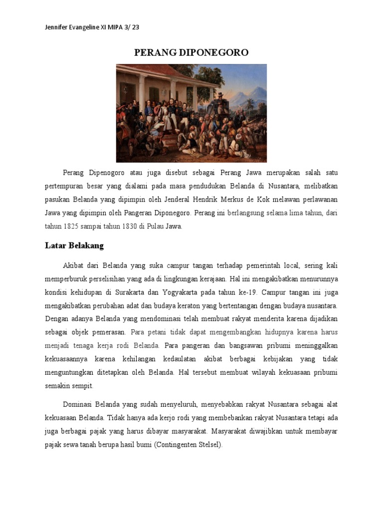 Perang Diponegoro | PDF