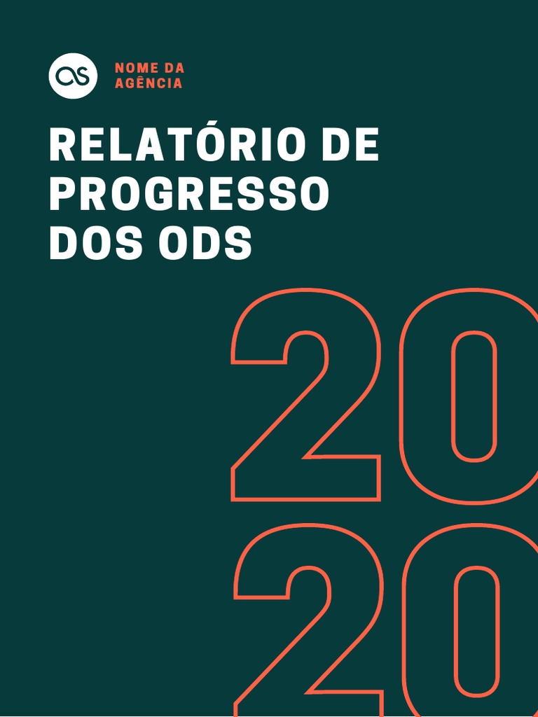 Verde Escuro e Laranja Quadrante Fonte Grande Governo Relatório de ...