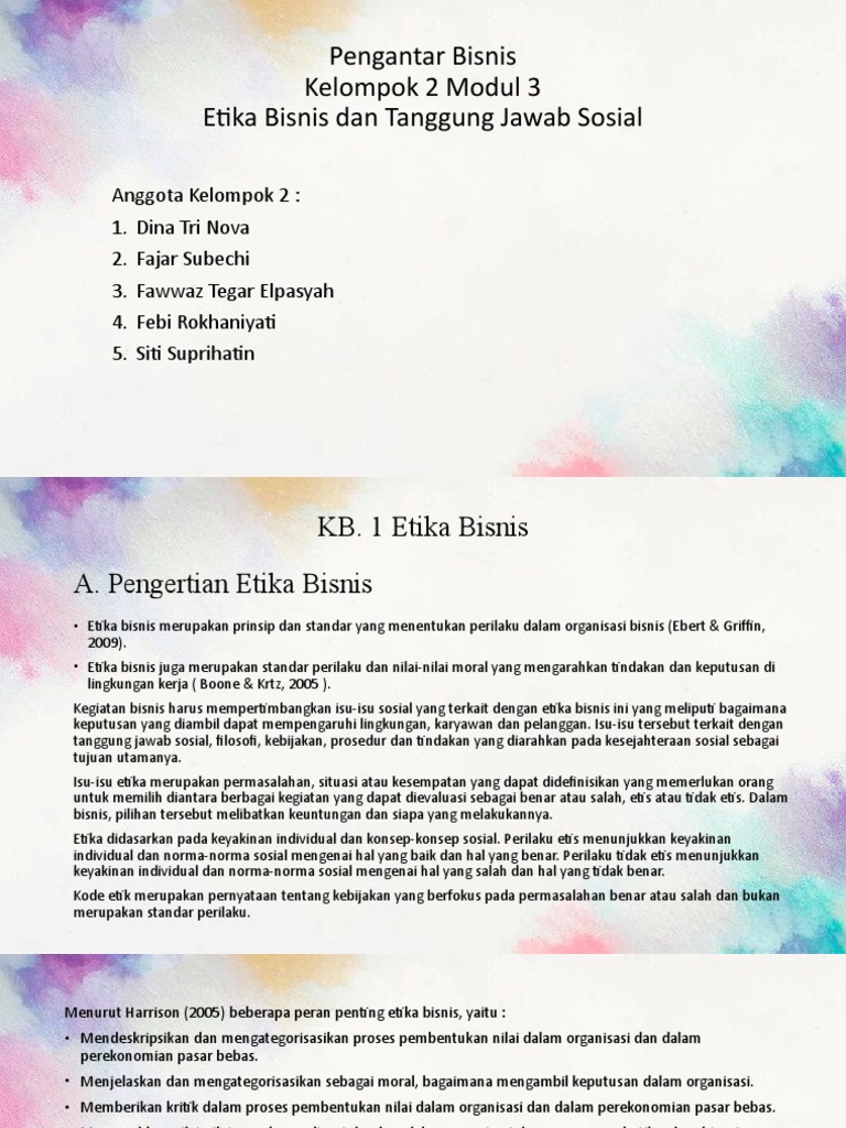 Kelompok 2 Modul 3 Pengantar Bisnis | PDF