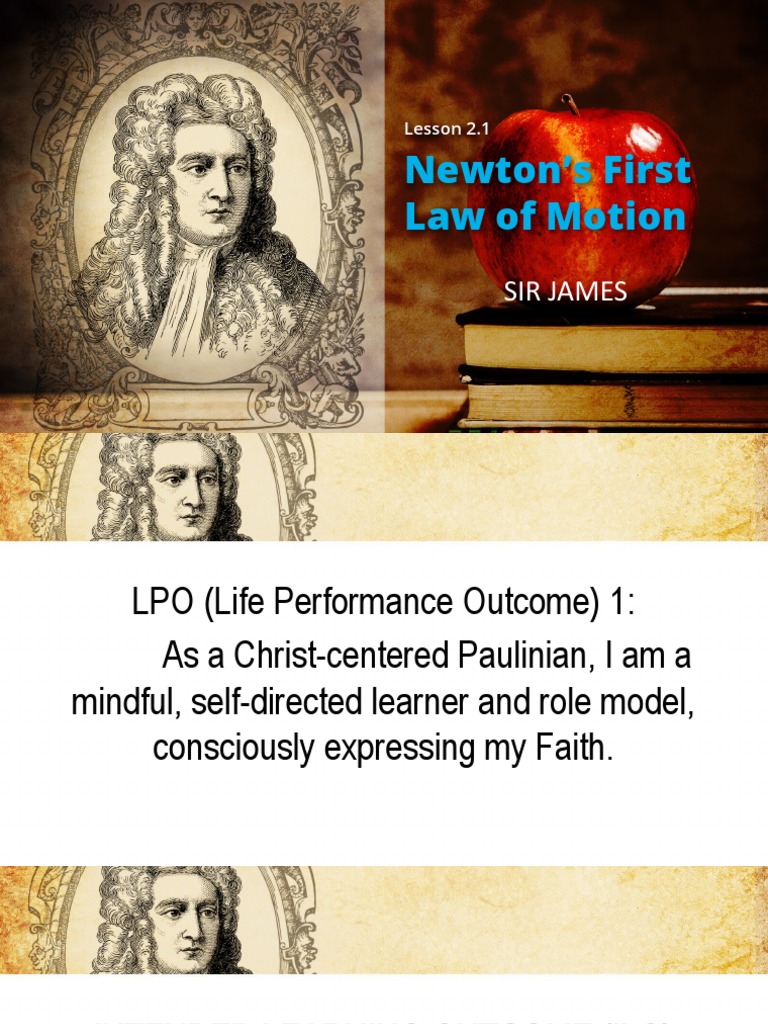 Isaac Newton Template 16x9 | PDF | Force | Inertia