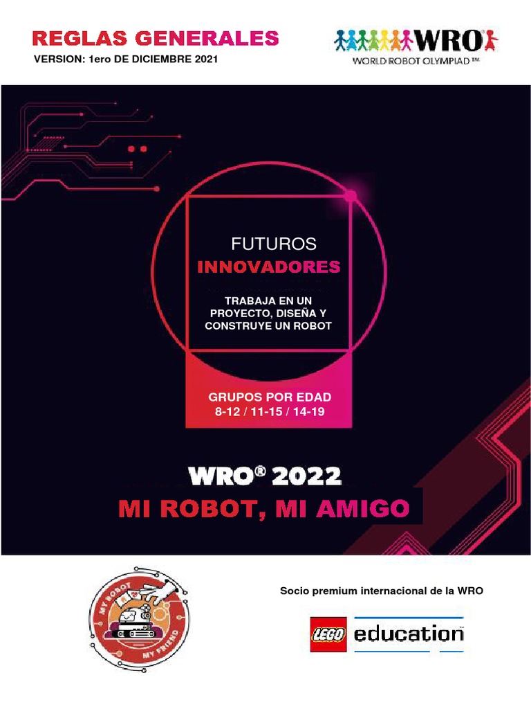 Reglas Generales WRO ALEMANIA 2022 | PDF | Robot | Robótica