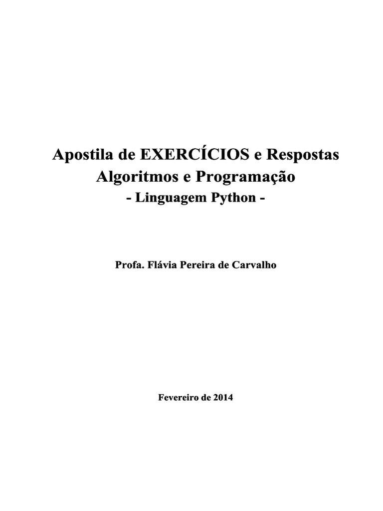 Exercícios de Algoritmos em Python | PDF | Algoritmos | Triângulo