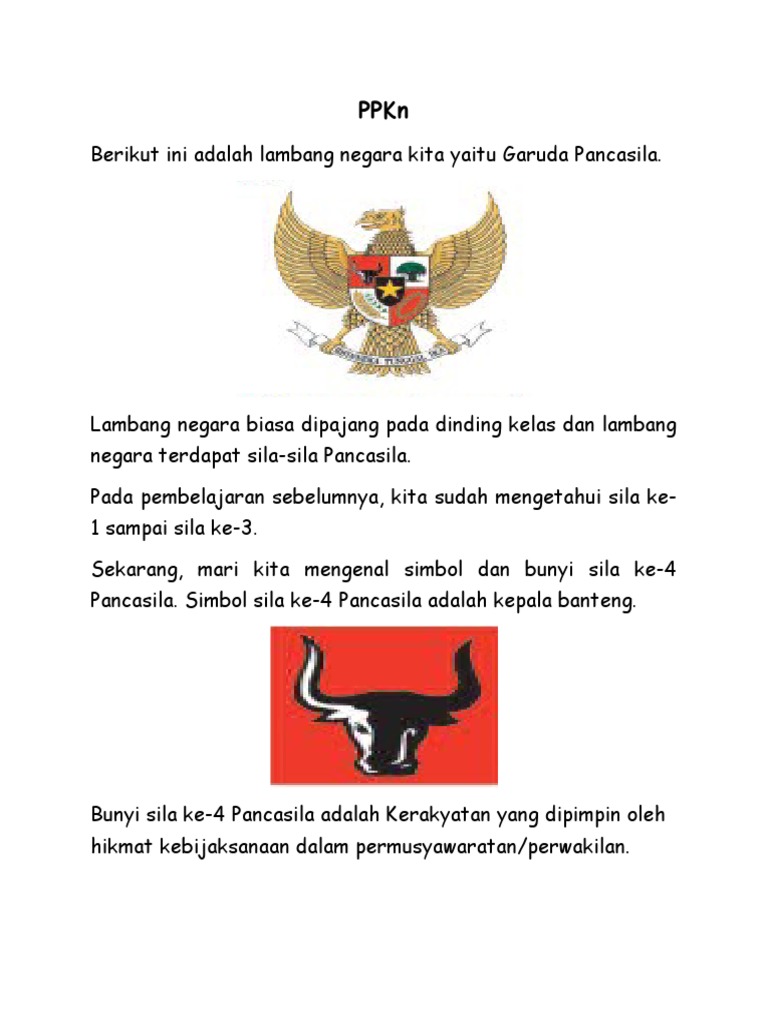 Simbol dan Bunyi Sila Ke-4 Pancasila | PDF | Karier & Perkembangan ...