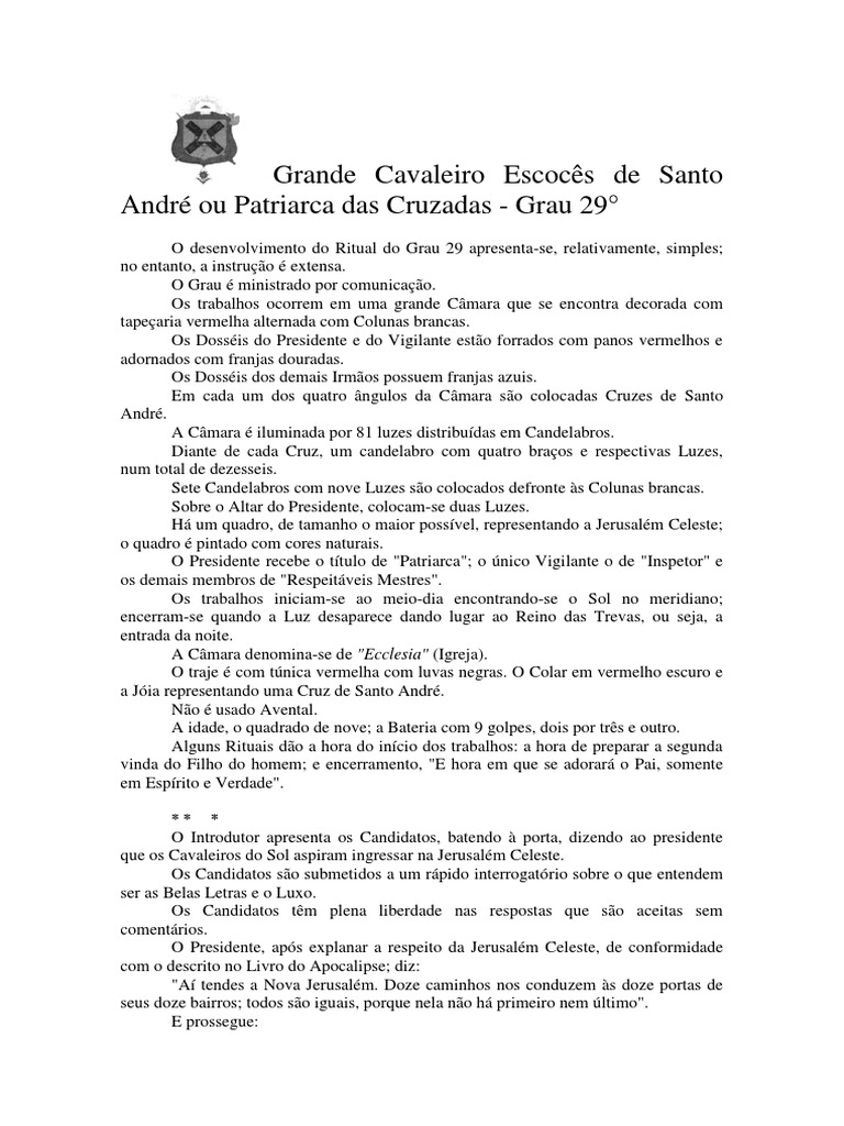 REAA 1º Ao 33º Rizzardo Da Camino | PDF