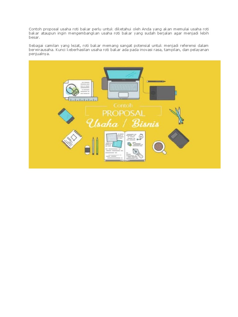 Proposal Usaha Roti Bakar Sukses | PDF