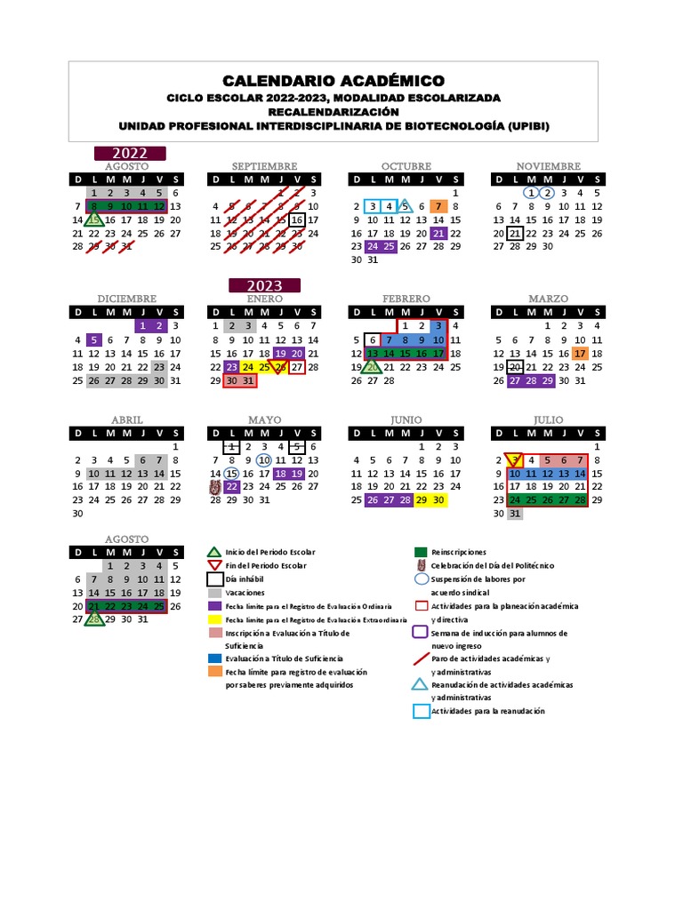 Recalendarización UPIBI | PDF