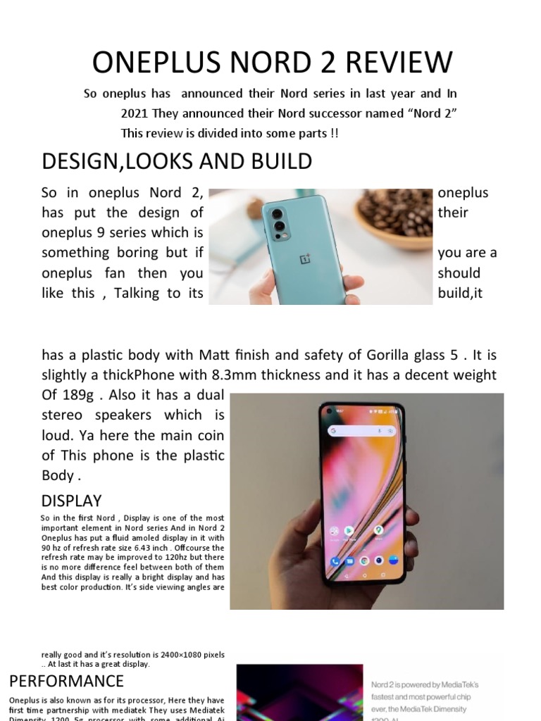 The Ultimate OnePlus Nord 2 Review | PDF | Smartphone | Linux Based Devices