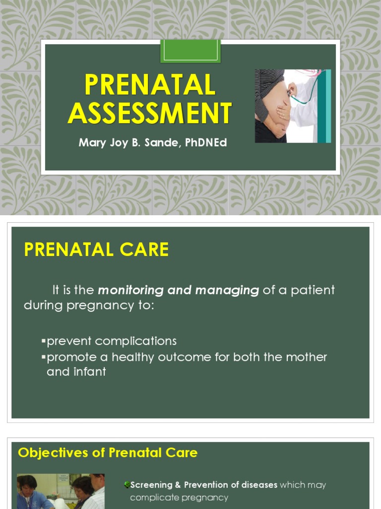 Prenatal Assessment | PDF | Pregnancy | Fetus