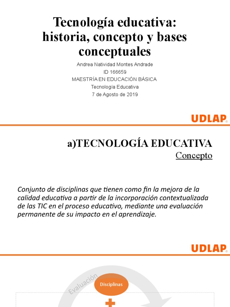 Tarea 1.1.2 Tecnología Educativa Historia, Concepto y Bases Conceptuales | PDF | Tecnologia ...