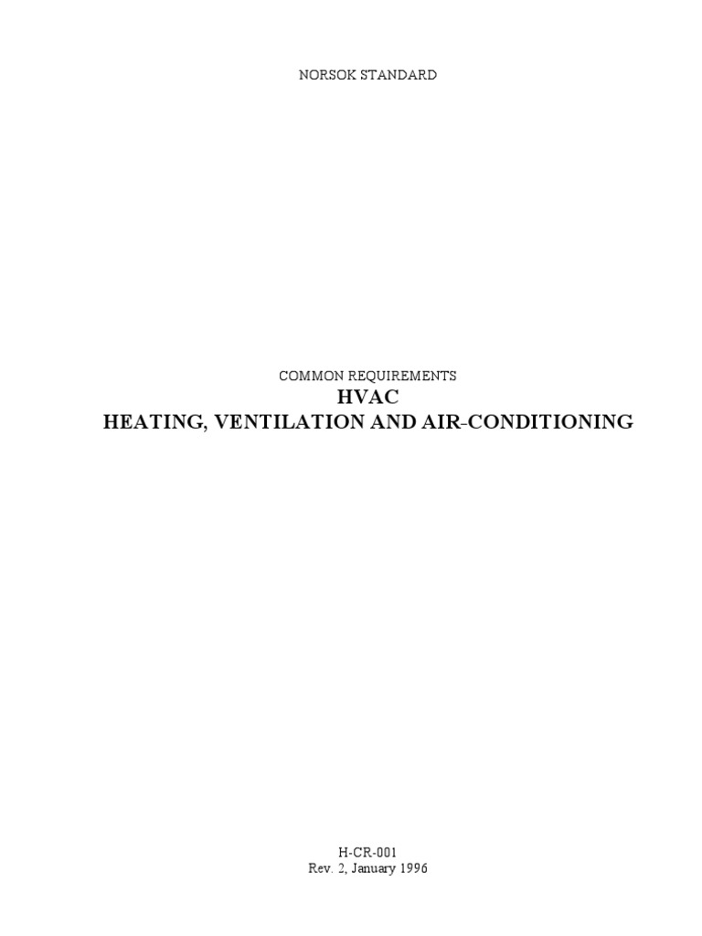Common Requirements Hvac | PDF | Duct (Flow) | Hvac
