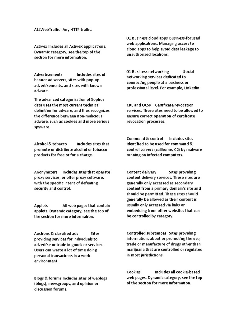 Firewall Categorias | PDF | Proxy Server | World Wide Web