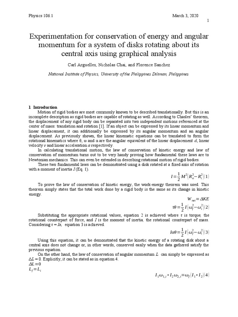 Phy106.1 Rotation | PDF | Rotation Around A Fixed Axis | Physical Phenomena