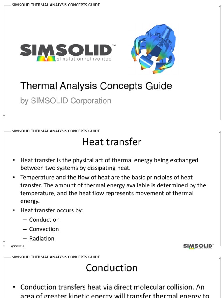 SIMSOLID ThermalAnalysisConceptsGuide 1 | PDF | Heat Transfer ...