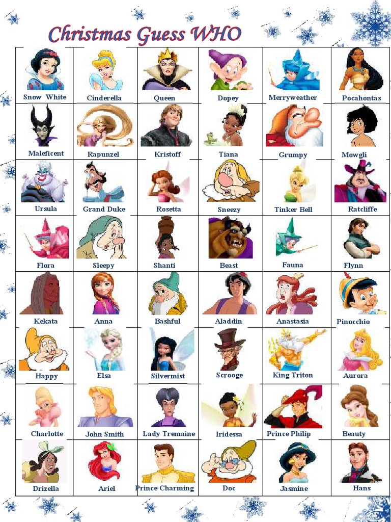 Guess Who Disney | PDF
