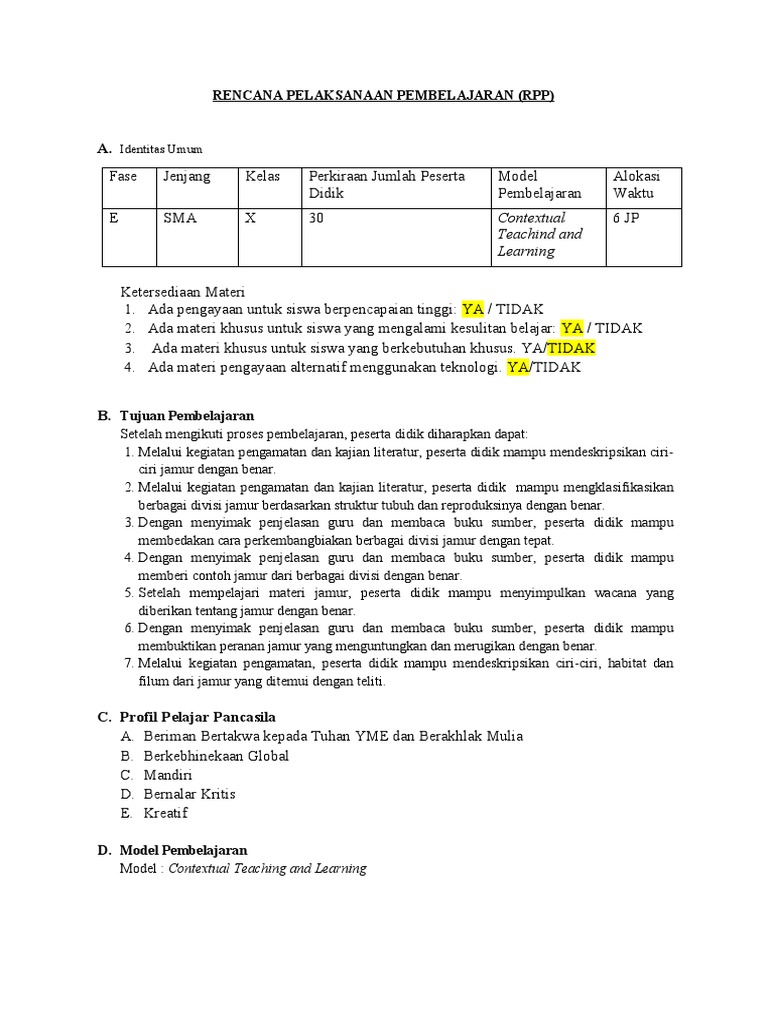 RPP Prinsip Pengajaran | PDF | Karier & Perkembangan