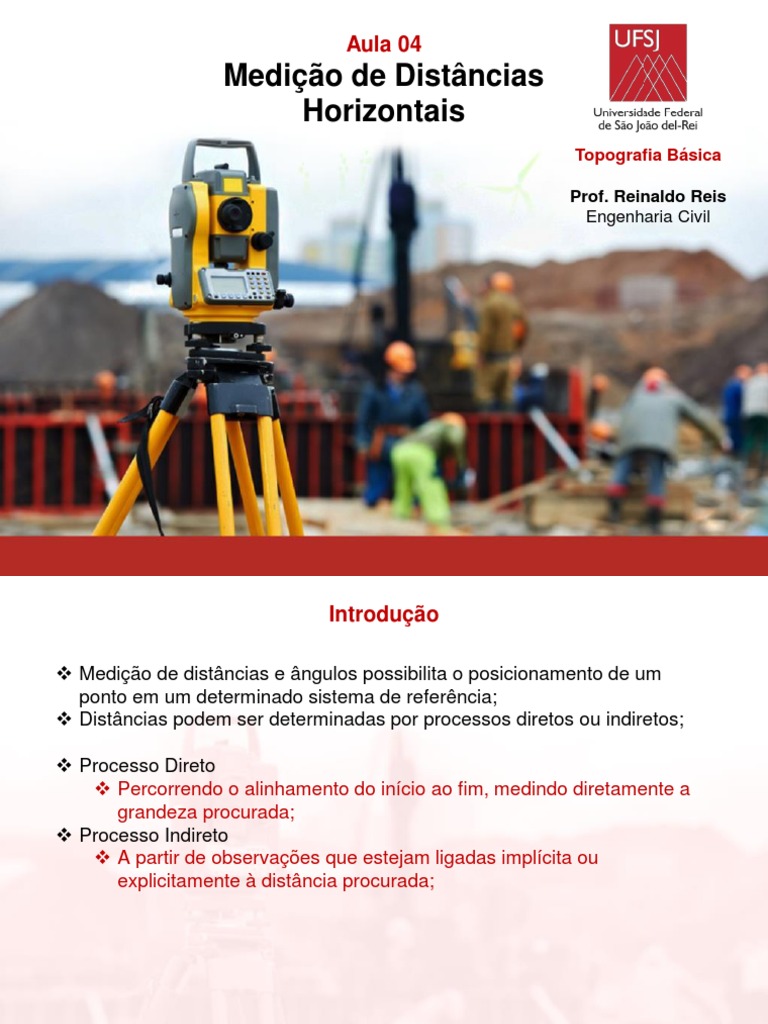 Aula 4 - Medição de Distâncias Horizontais . | PDF | Distância | Medição