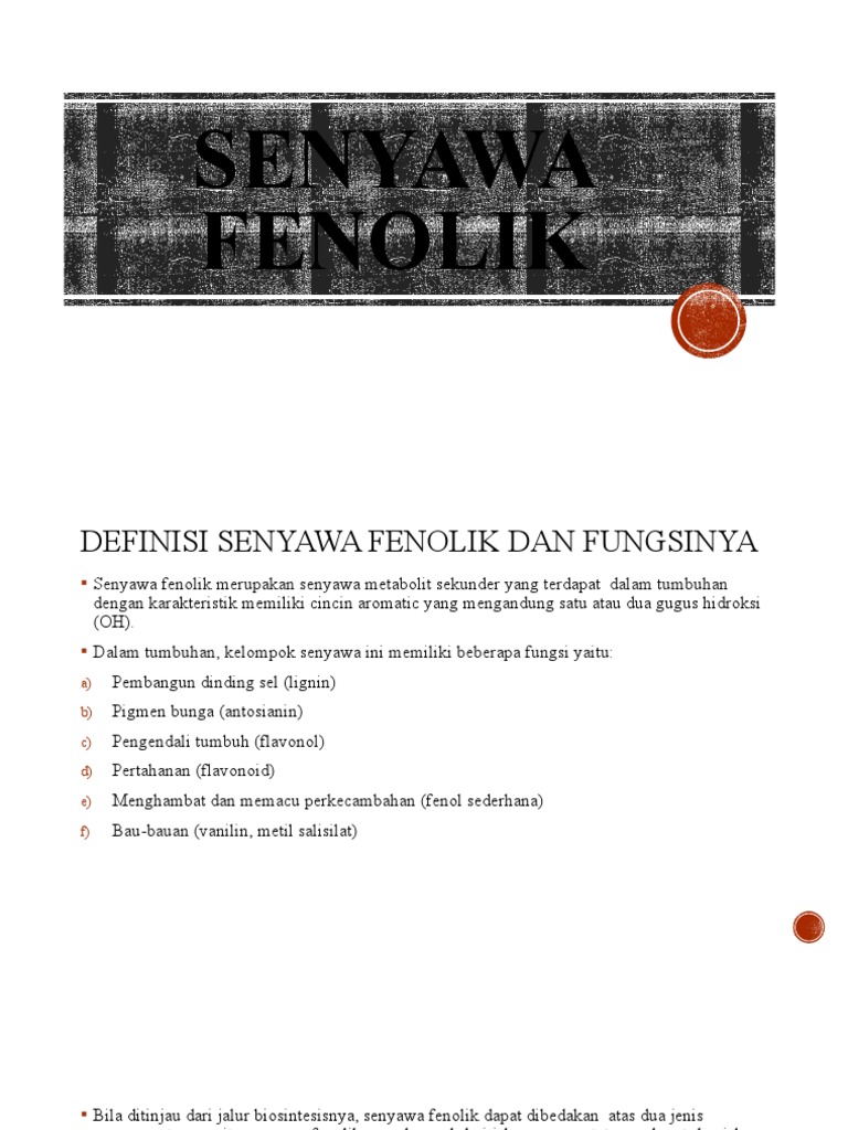 Definisi dan Klasifikasi Senyawa Fenolik | PDF | Sains & Matematika