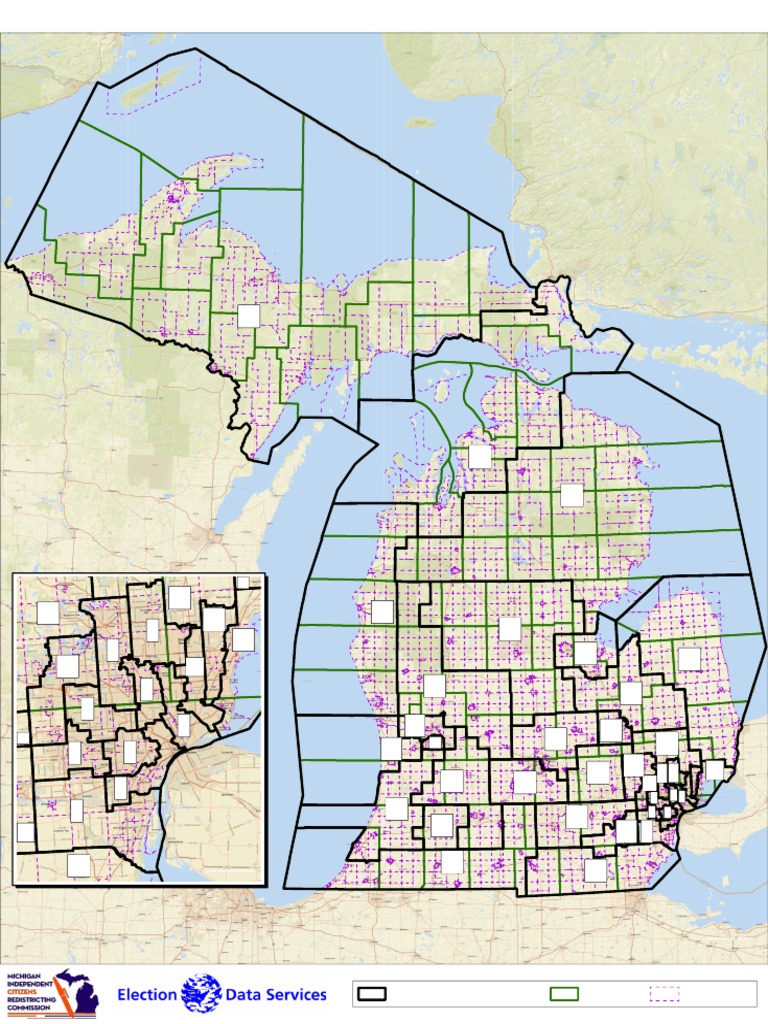Michigan State Senate Map | PDF | Michigan