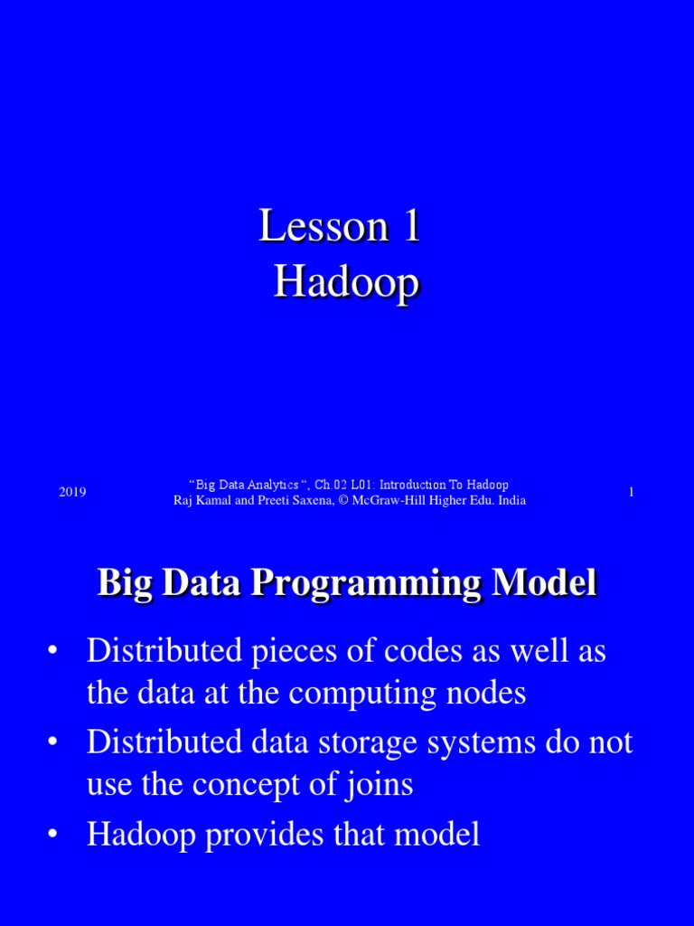 BDACh 02 L01 Hadoop | PDF | Apache Hadoop | Big Data