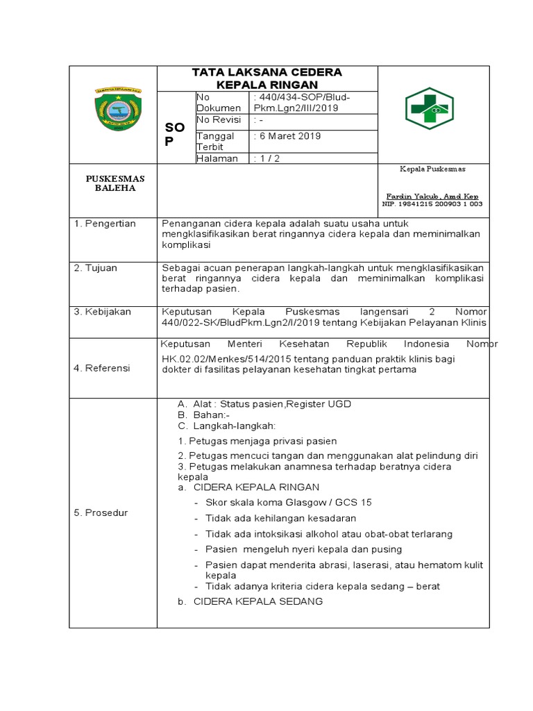 Sop Tatalaksana CKR | PDF | Kesehatan Holistik | Sains & Matematika
