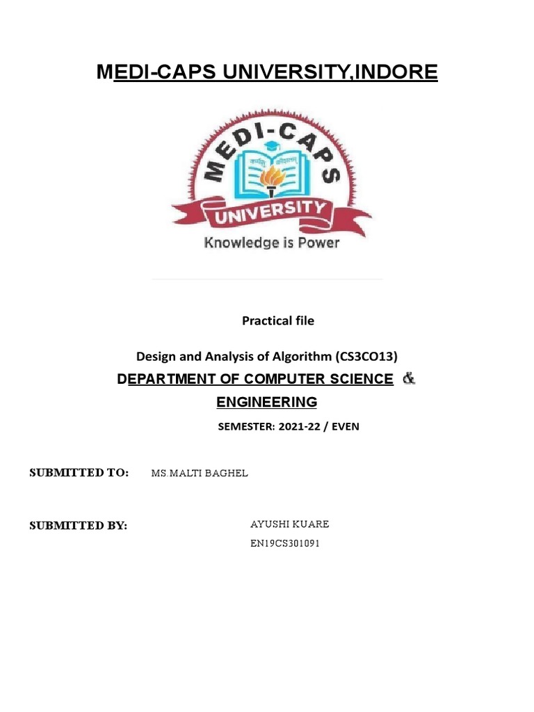 Daa Lab File Pdf Time Complexity Applied Mathematics