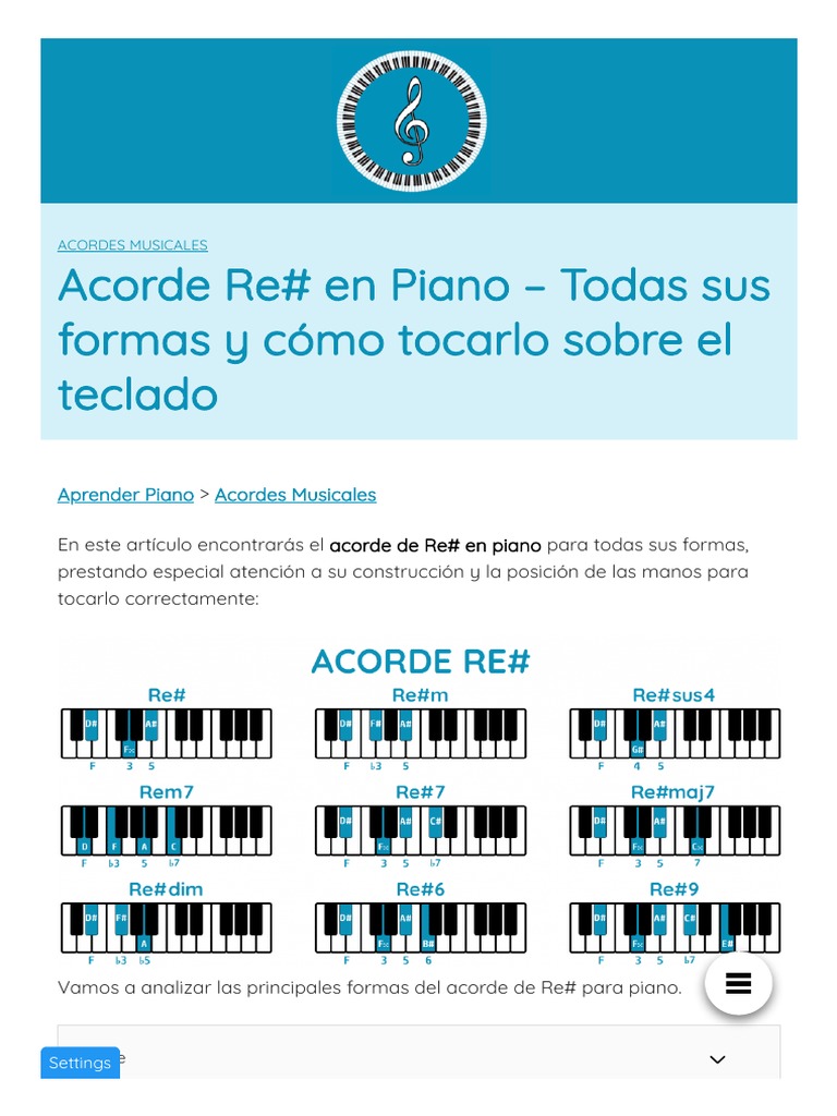 Acorde Re# | PDF | Acorde (Música) | Mano