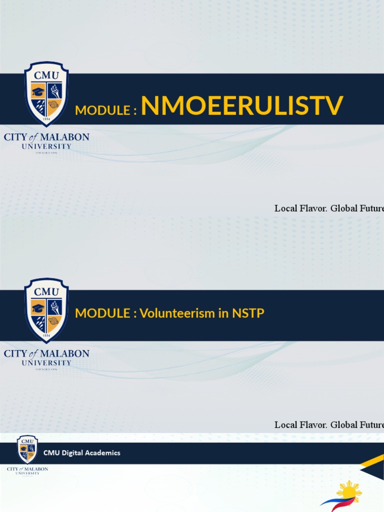 Volunterism in NSTP Cmu Template 3 | PDF | Volunteering | Economic Growth