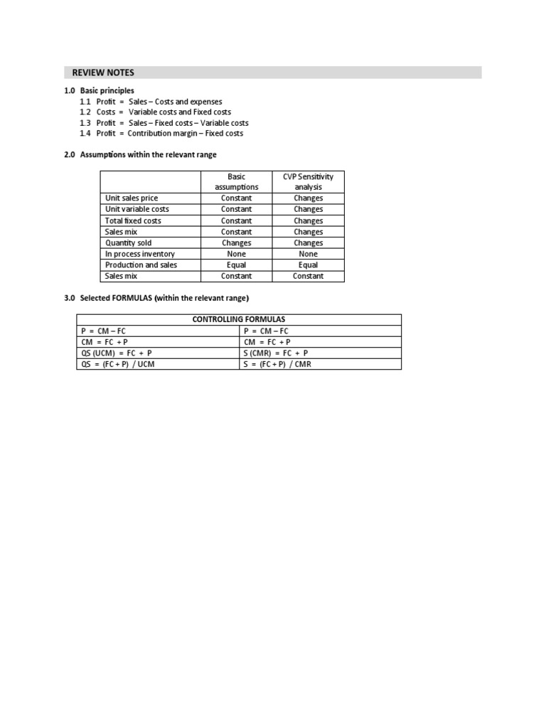 Cvp Analysis Pdf Evaluation Microeconomics