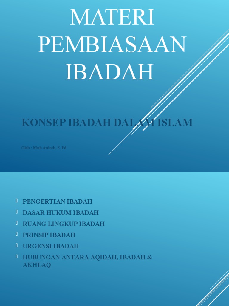 Konsep Dan Aspek Ibadah Dalam Islam | PDF