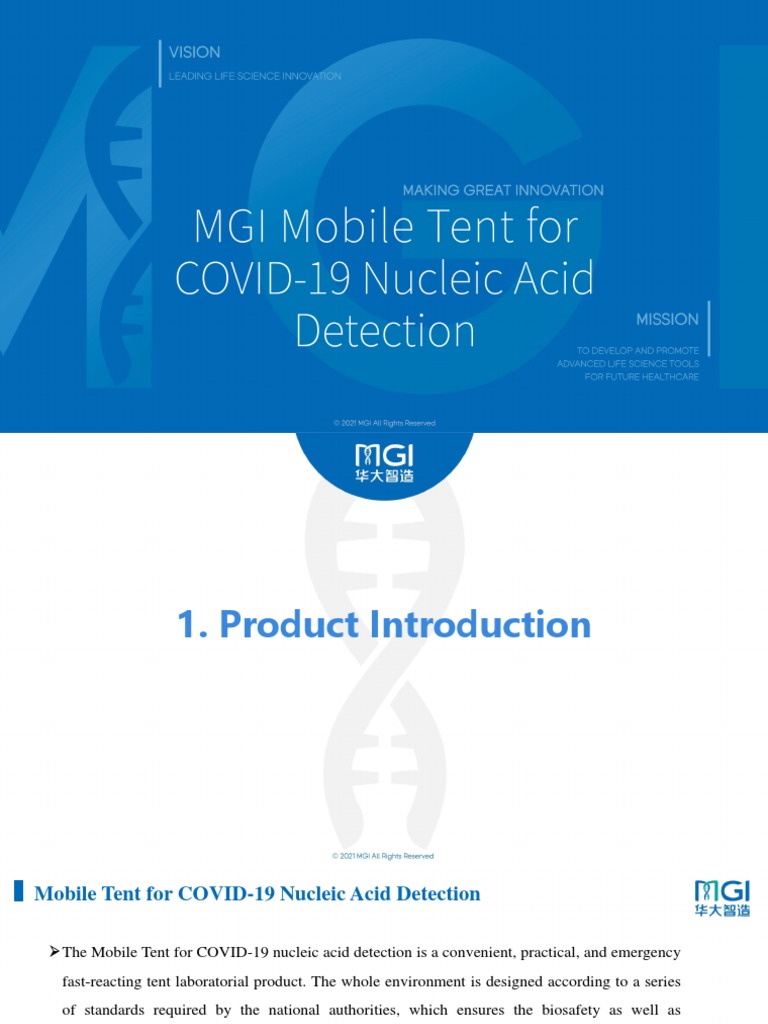 MGI_Mobile_Tent_for_COVID19 | PDF | Barcode | Polymerase Chain Reaction
