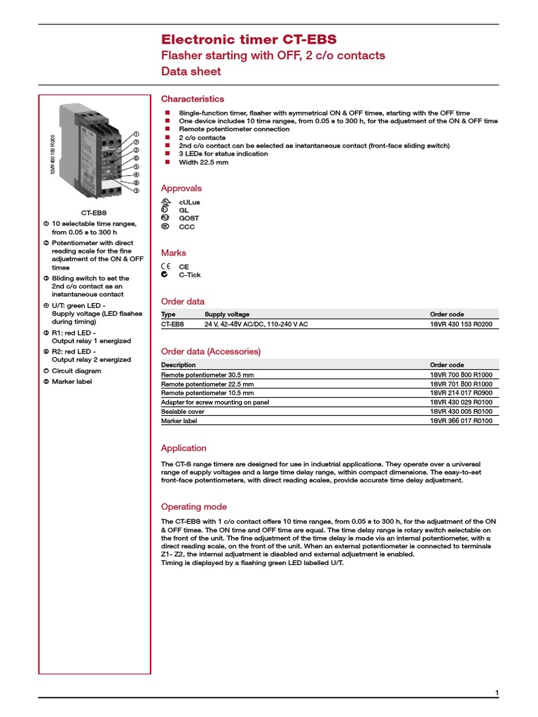 Abb Ct-Ebs | PDF | Alternating Current | Relay