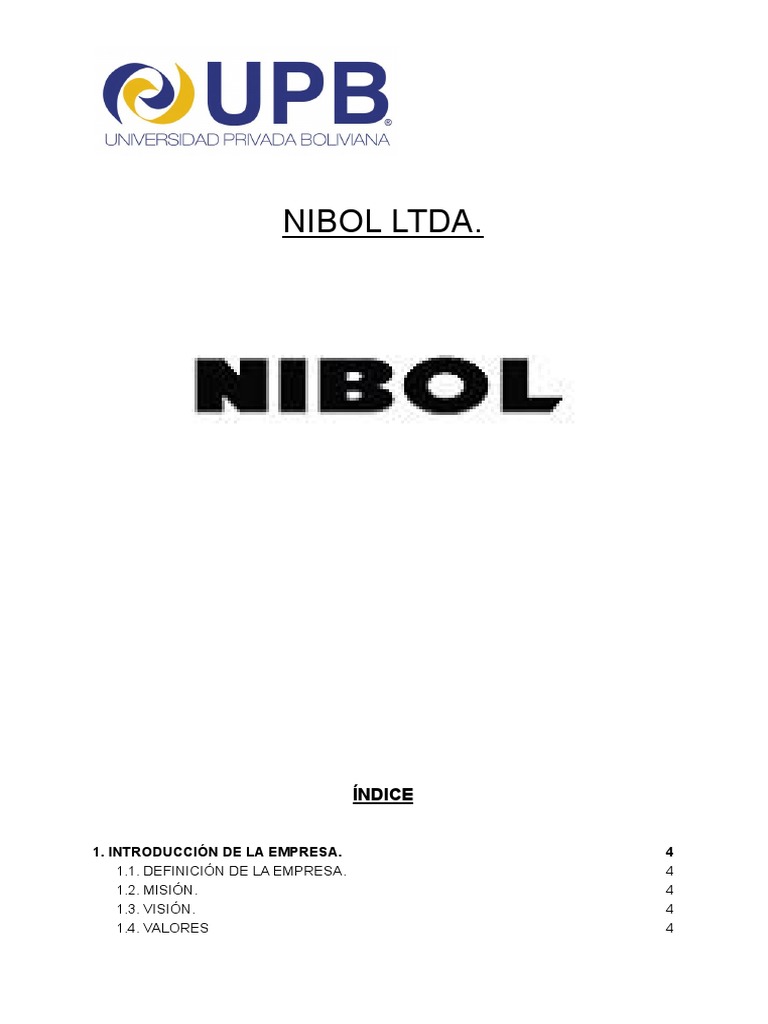 Nibol Documento | PDF | Capital de trabajo | Rentabilidad sobre ...