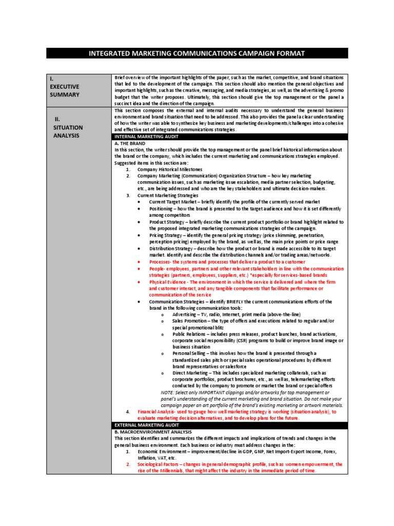 Imc Campaign Format 2020 | PDF | Brand | Marketing