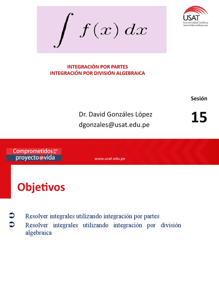 S15 Integracion Por Partes y Por Division Algebraica 2022 - Ii | PDF