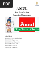 Productions and Operations Management in AMUL | PDF | Milk | Dairy